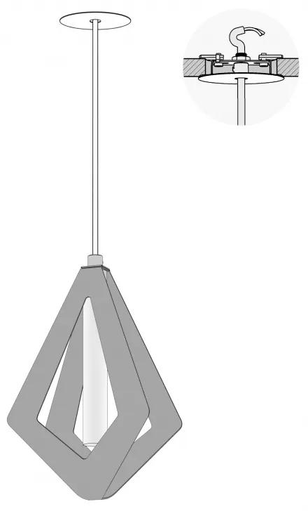 Moderní svítidlo CRYSTALLO B-KB-NI-SB (Kotva do sádrokartonu) - ARTGLASS