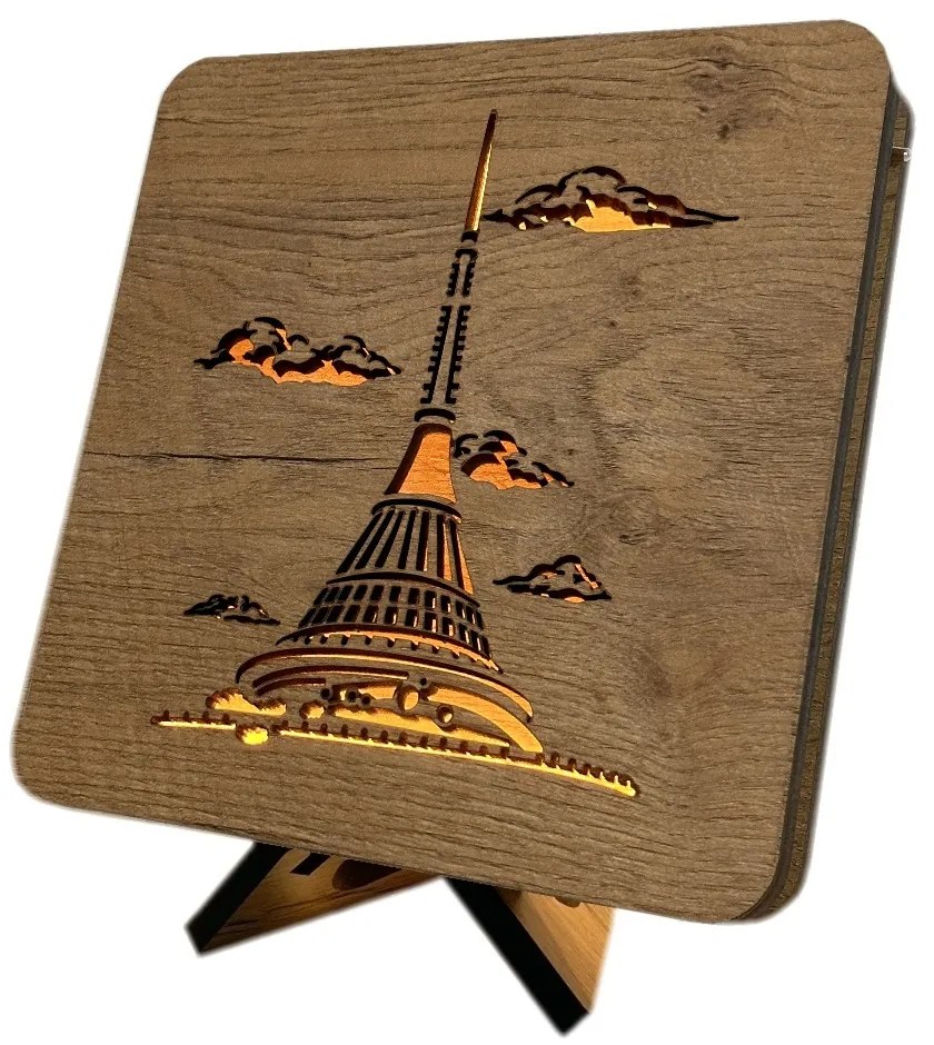 Li-Go "Ještěd" lampa 19x19cm provedení povrchu: dub