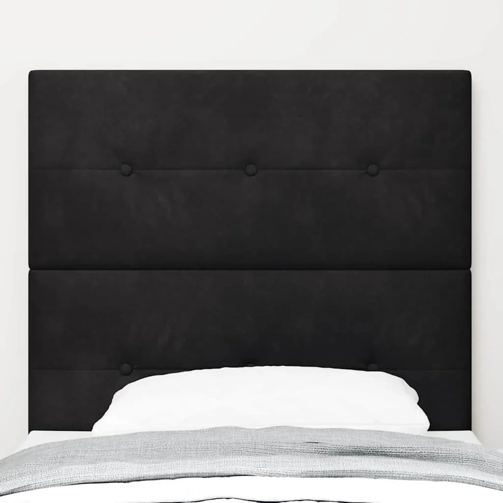 Čelo postele Černý 90 cm samet 3337804