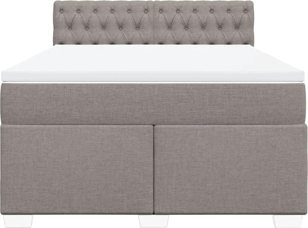 Box spring postel s matrací taupe 140x190 cm textil 3288194