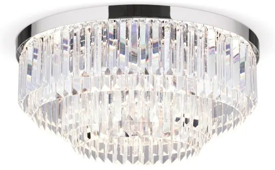 Orion - LED Stm. křišť. svítidlo PRISM LED/80W/230V pr. 55 cm lesklý chrom
