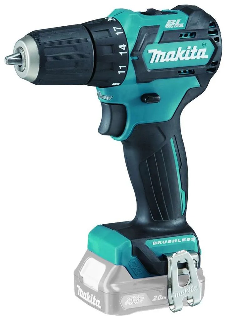 Makita - 12V AKU vrtací šroubovák, bez baterie a nabíječky DF332DZ