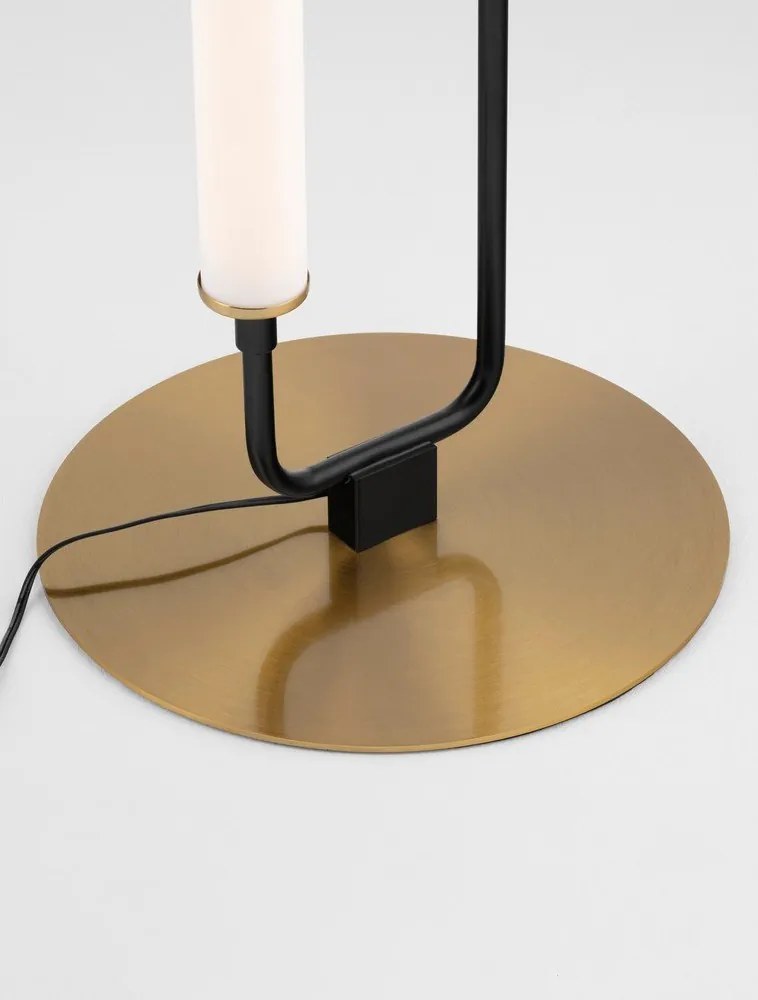 Bílá/matně černá kovová LED stojací lampa (výška 150 cm) Wetro – Nova Luce