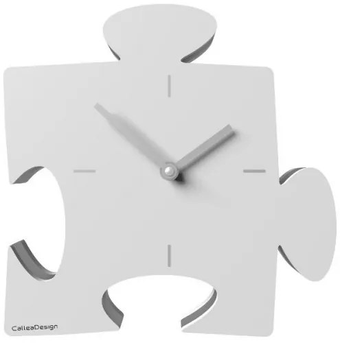 Designové hodiny 55-10-1 CalleaDesign Puzzle clock 23cm (více barevných variant) Barva růžová klasik-71 Dýha bělený dub - 81