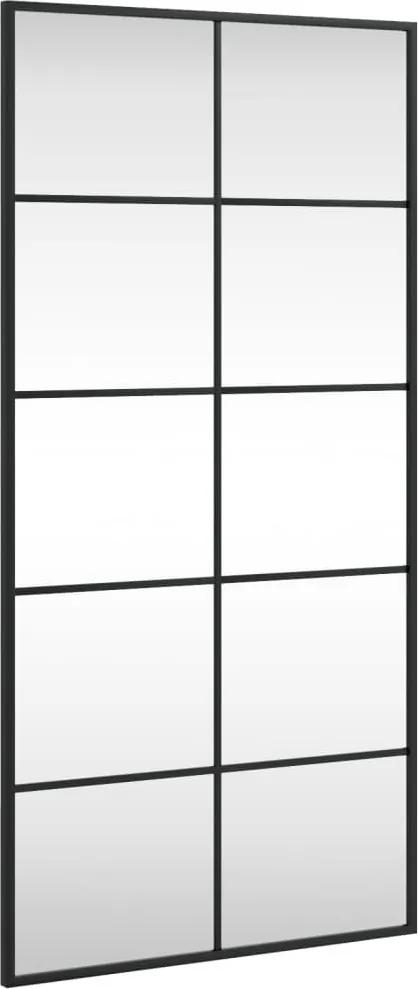 vidaXL Nástěnné zrcadlo černé 50 x 100 cm obdélník železo [358649]