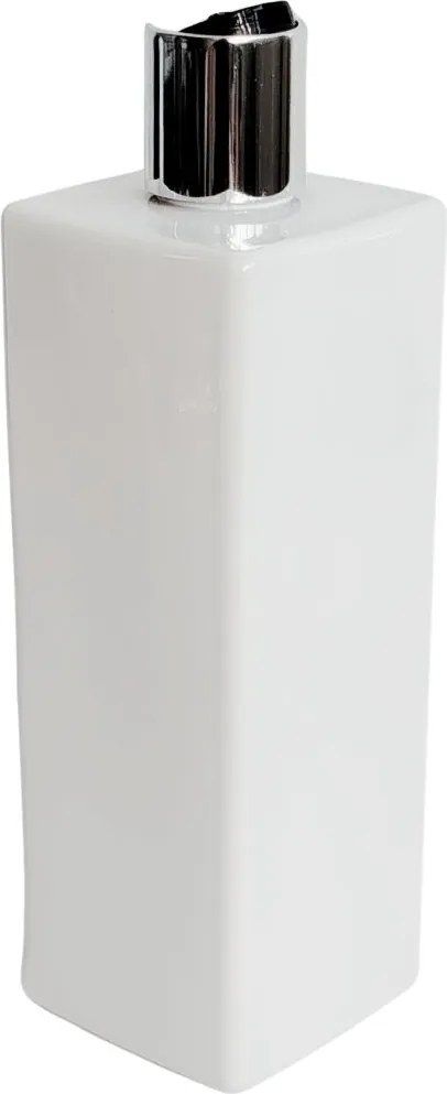 Dávkovač na mýdlo 500 ml bílý s černo-stříbrným DISC TOP LUNA
