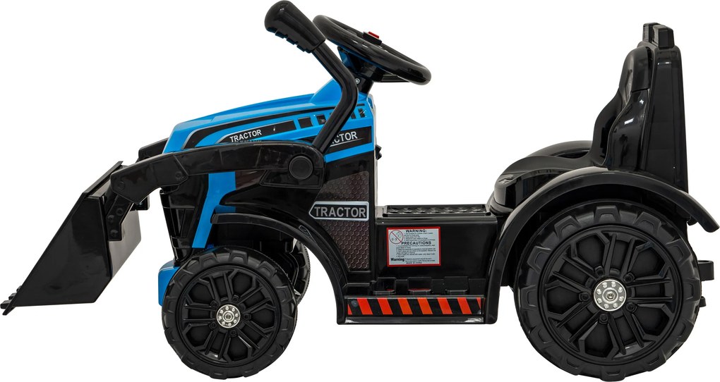 Ramiz Traktor buldozer G320 pro nejmenší děti modrý + pohyblivá lžíce + melodie + klakson + LED světla