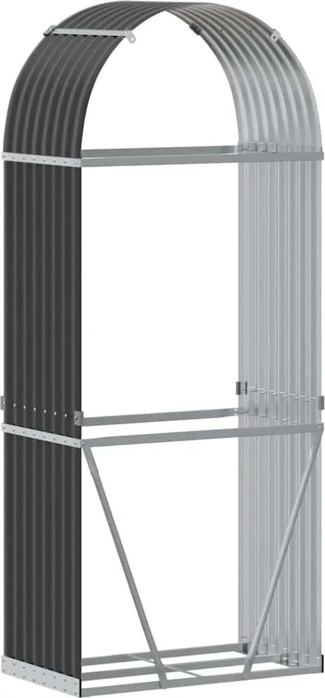 vidaXL Stojan na dřevo 80 x 45 x 190 cm pozinkovaná ocel [364570] Barva: antracitová