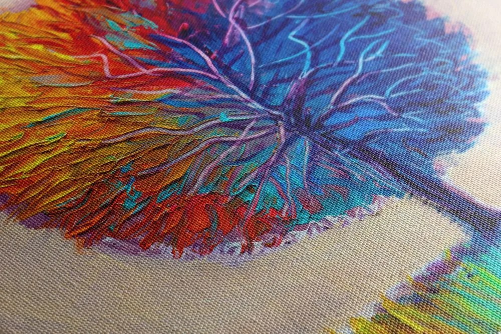 Obraz barevný akvarelový strom Varianta: 90x60