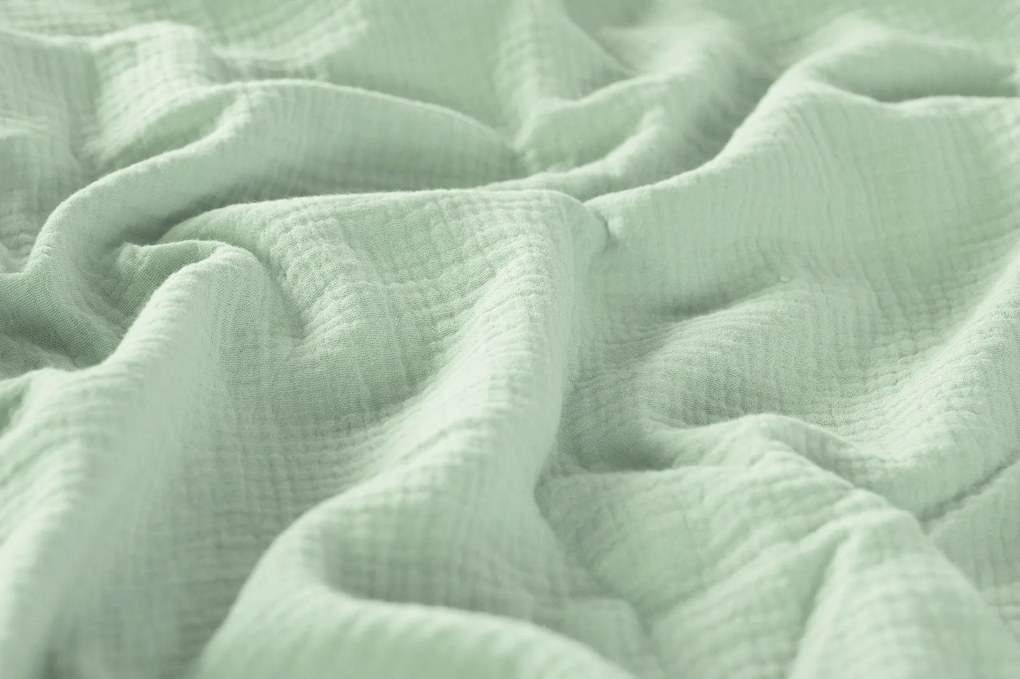 Celoroční mušelínové povlečení Salvia - GOTS Velikost: 140 x 220 + 70 x 90