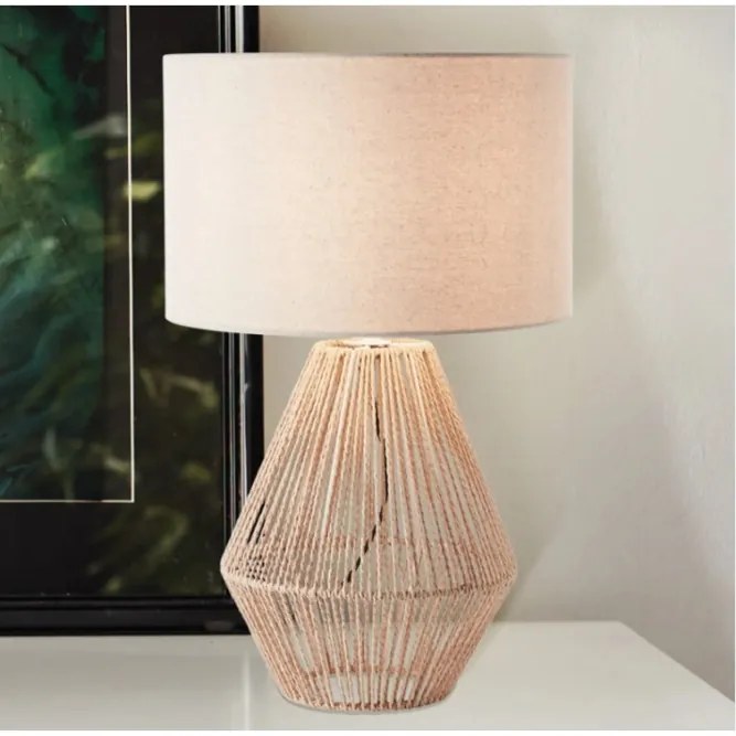 Brilliant 93097/09 Velká stolní lampa LARAINE 53cm přírodní