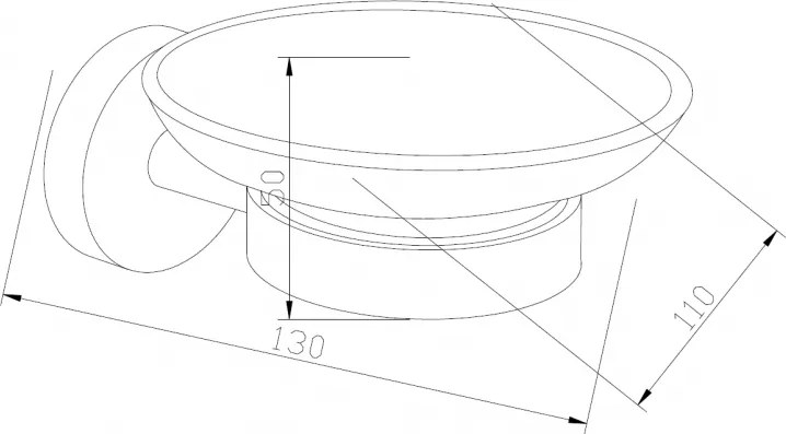 Mexen příslušenství, LOFT držák na mýdlo, chrom, 7012639-00
