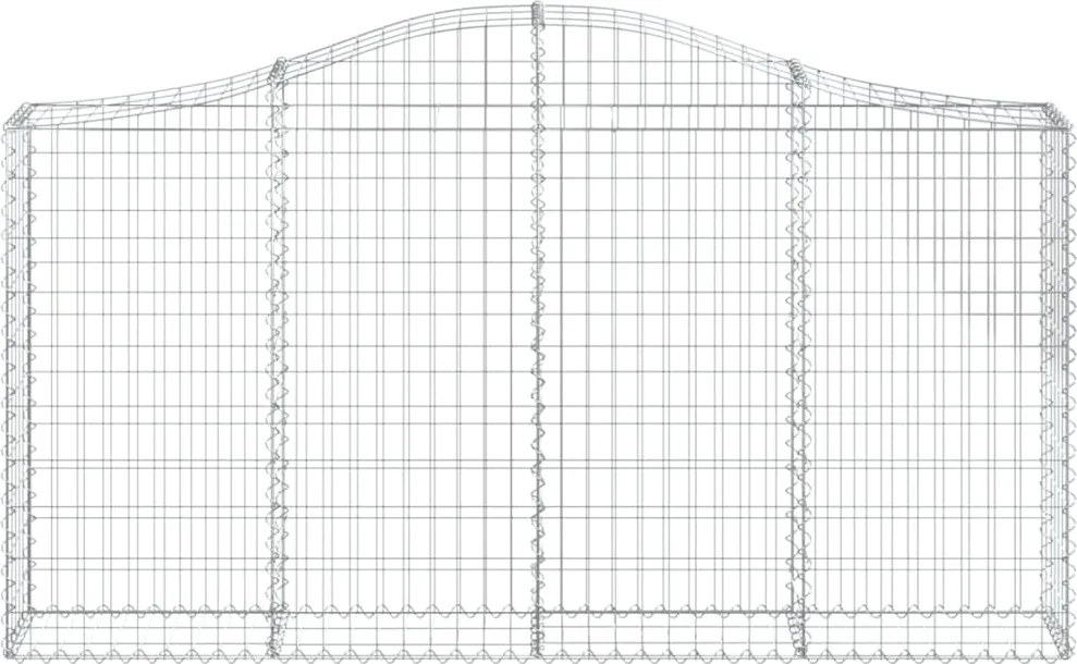 Klenuté gabionové koše 3 ks 200x30x100/120cm pozinkované železo 3145431