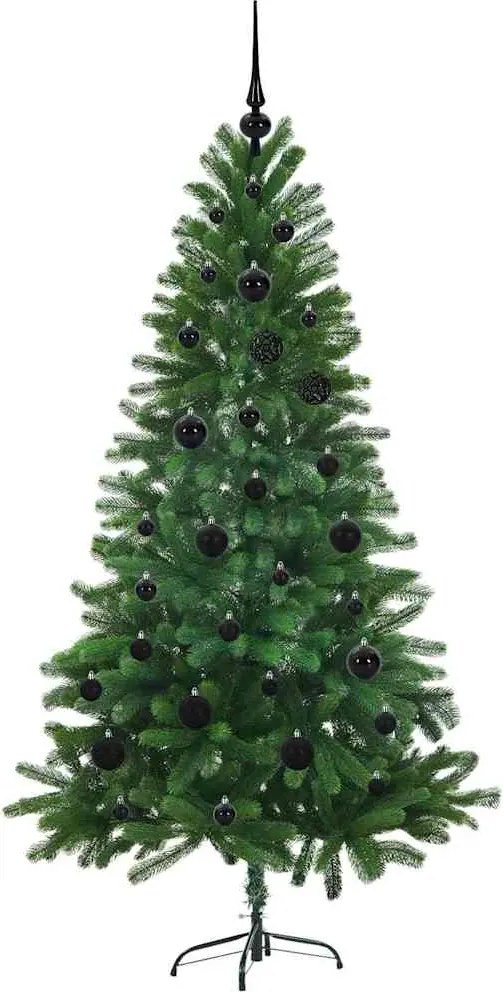 Vánoční stromeček s 150 LED diodami s stojanem Zelená 150 cm PE 3396319