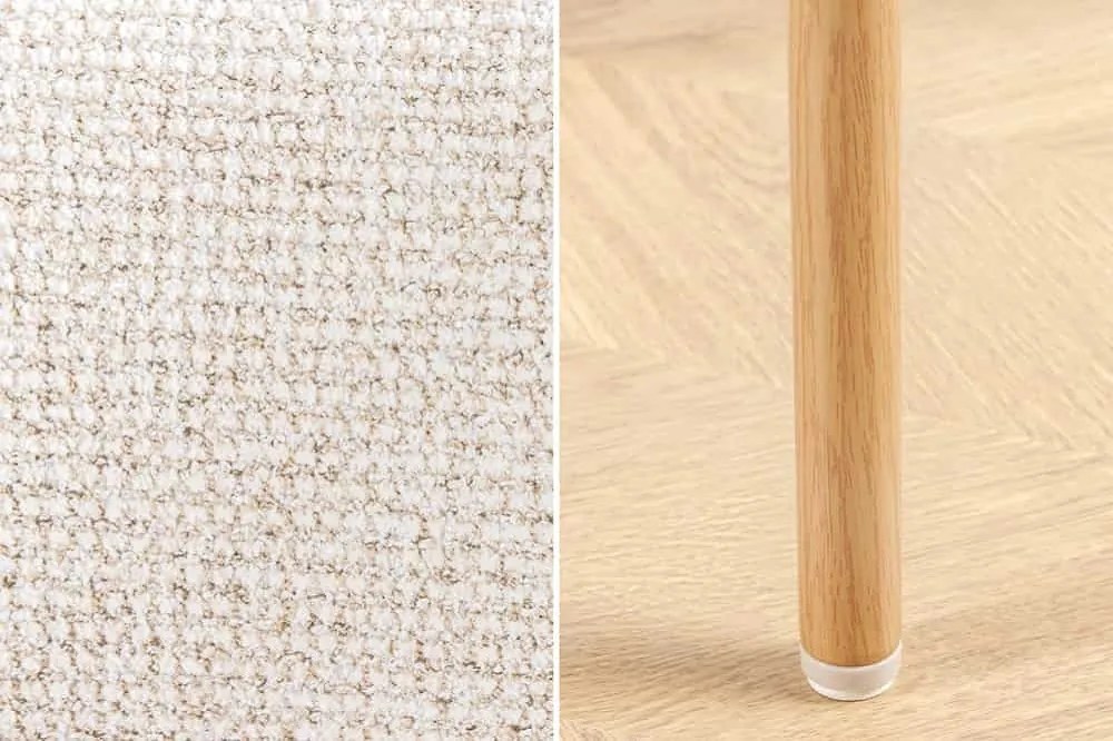 Designová jídelní židle Harding béžová / přírodní hnědá