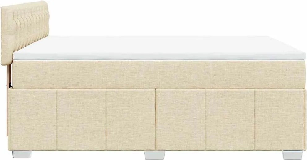Box spring postel s matrací krémová 140x190 cm textil 3287075