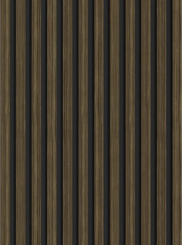 Mexen Lam-B, akustické stěnové lamely 275 × 30 cm, HDF deska 4 mm, technická dýha, eben královský, S100-275307-3015-020