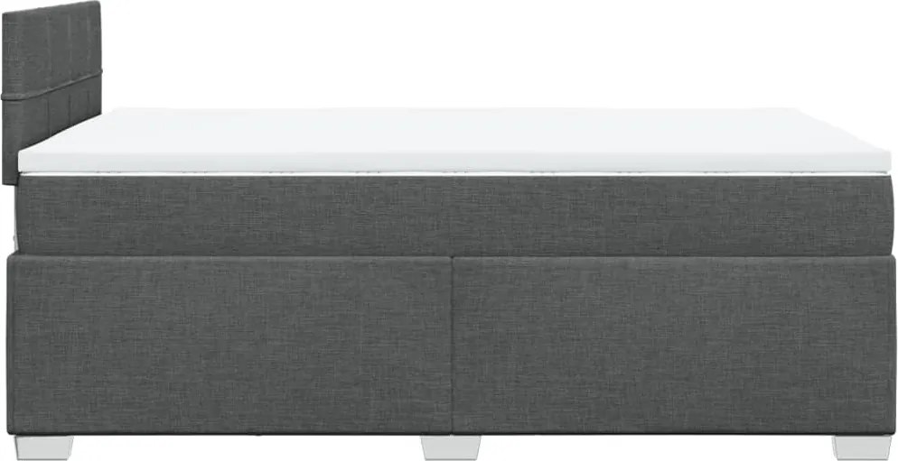 Box spring postel s matrací tmavě šedá 120x200 cm textil 3285856