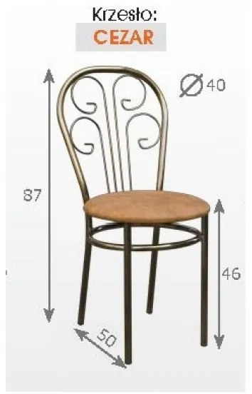 Jídelní židle Cezar Metpol 87 x 50 x 46 cm Barva: satyna