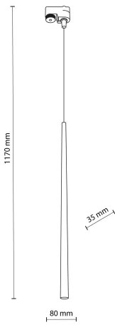 Lustr na lanku do lištového systému PIANO 1xG9/8W/230V zlatá/černá