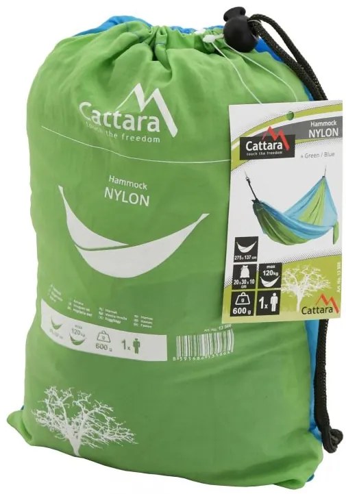 CATTARA houpací síť NYLON zeleno-modrá