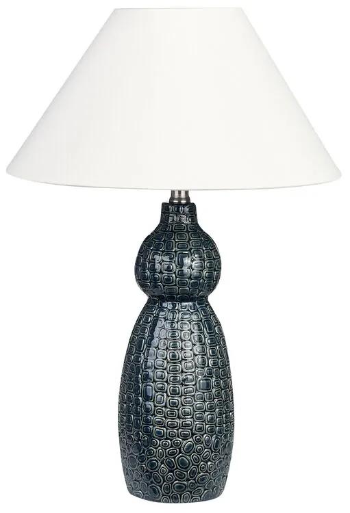 Keramická stolní lampa tmavě modrá/bílá MATINA Beliani