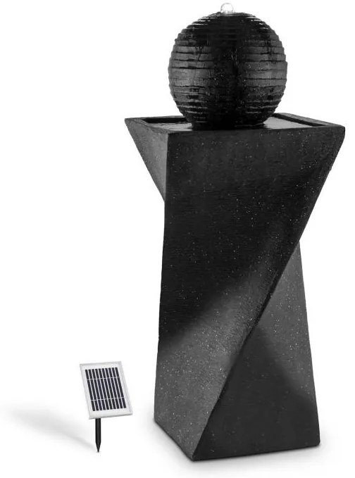 Blumfeldt Schönbrunn, solární fontána, kulovitá, LED, 20 l/h, čedič