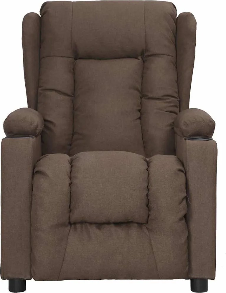 Elektrické masážní křeslo taupe textil 3098797