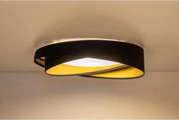 LED Stm. stropní svítidlo SM. GALAXY M. LED/24W/230V pr. 55 cm černá/zlatá + DO