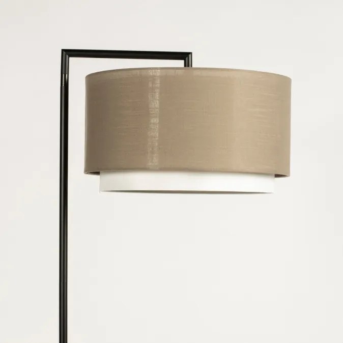Stojací designová lampa Pallas Soffito Taupe and Black