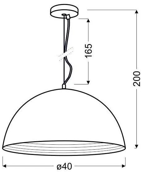 Candellux Měděný závěsný lustr 40cm Amalfi pro žárovku 1x E27