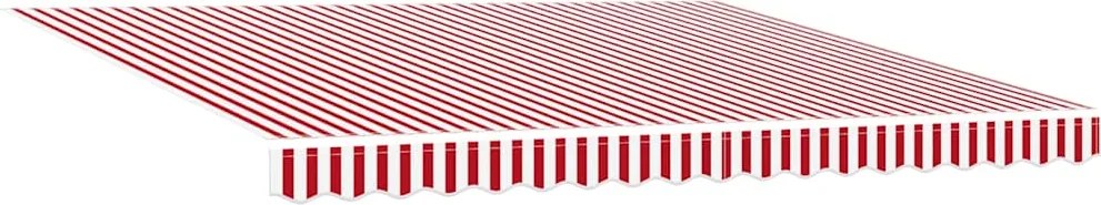 Stahovací markýza Červená a Bílá 400 × 350 cm 3330755