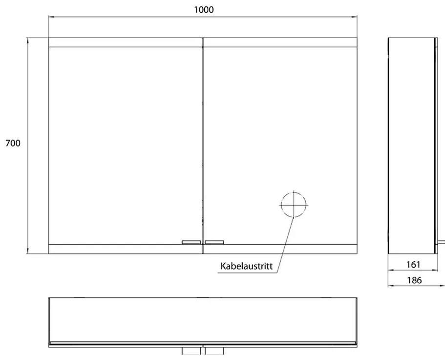 Emco Evo - Osvětlená nástěnná zrcadlová skříňka LED 1200 mm, zrcadlová 939708006