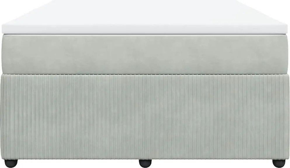Box spring postel s matrací světle šedá 140x200 cm samet 3285644