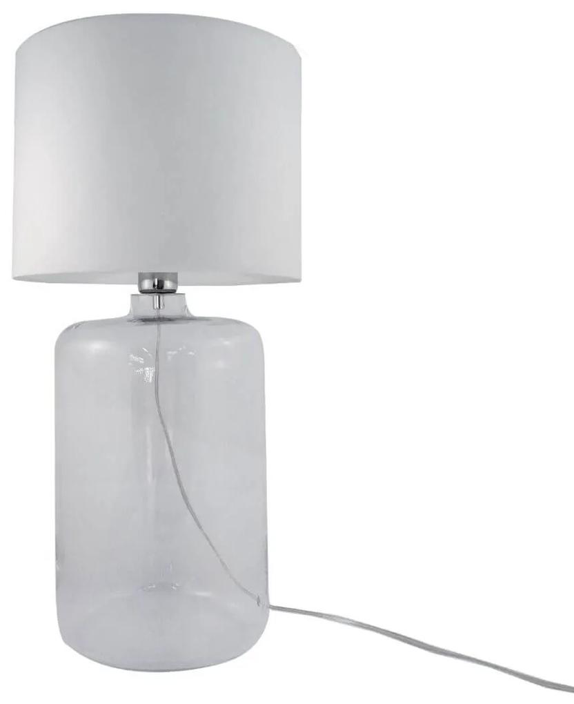 Amarsa, stolní lampa Zuma Line Barva skla: Kouřová, Barva stínidla: Bílá