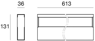 Linea Light Regolo V2 620 Bi, černé nástěnné svítidlo, LED 46W 3000K, šířka 61,3cm