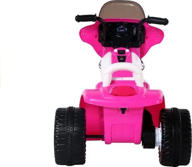 LEAN CARS Elektrická motorka pro děti JT568, tříkolová, LED, tmavě růžová