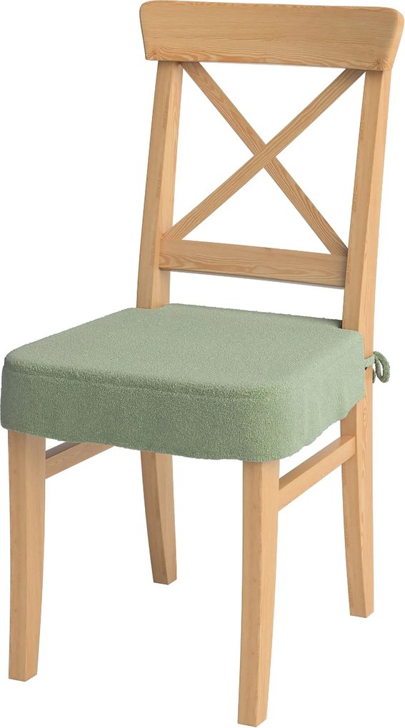 Sedák na židli IKEA Ingolf barva zelená látka pletený vzor