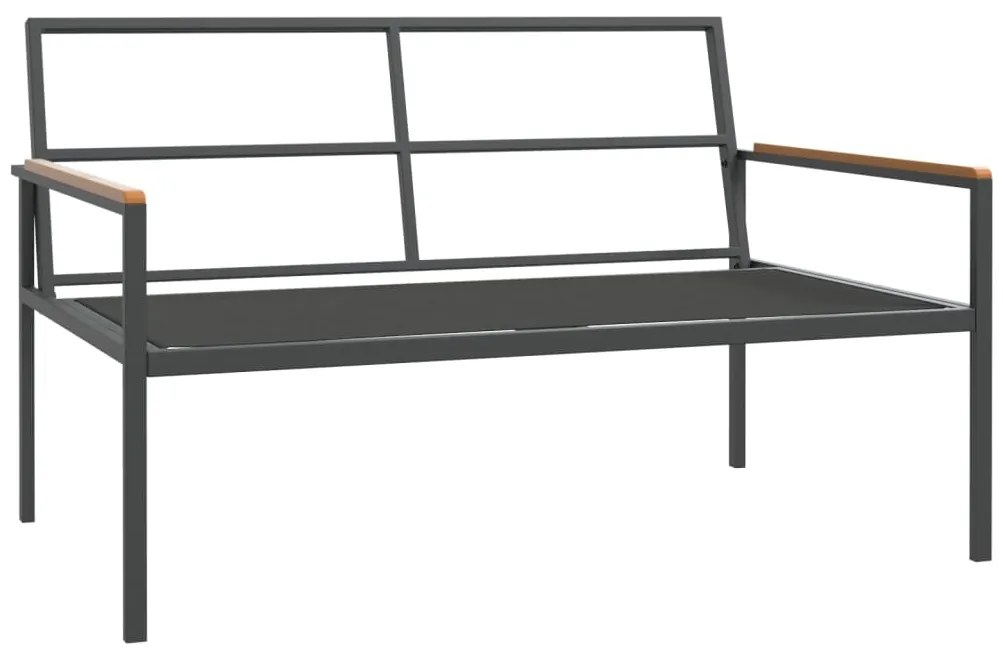 4dílná zahradní sedací souprava s poduškami antracitová ocel,  3188016