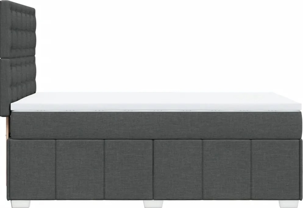 Box spring postel s matrací tmavě šedá 80 x 200 cm textil 3291510