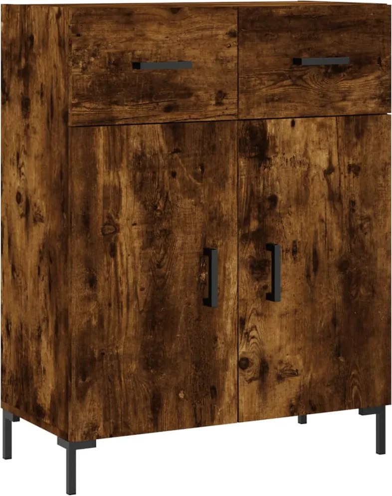 Skříň highboard kouřový dub 69,5 x 34 x 180 cm kompozitní dřevo 3198534