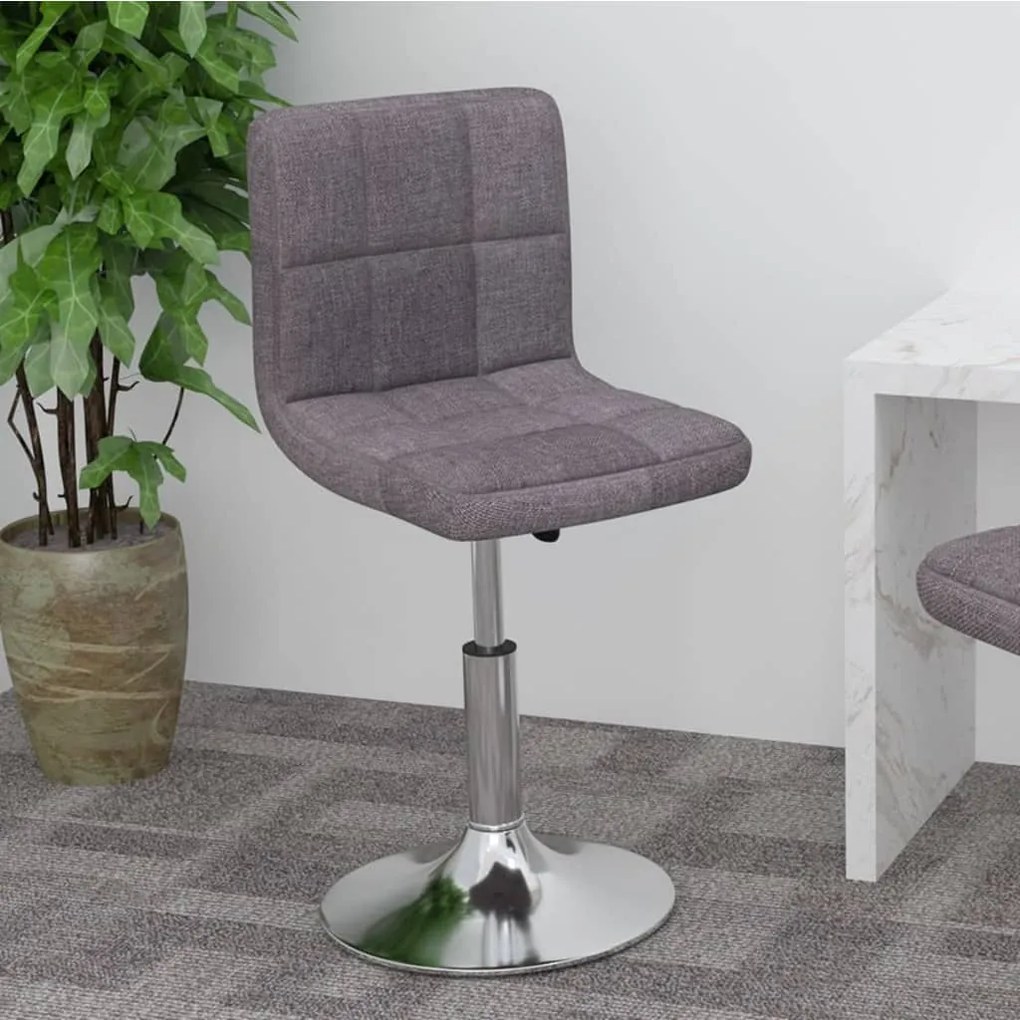 Otočná barová židle taupe textil 334208