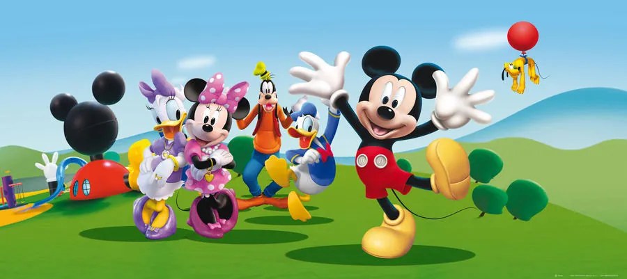 AG Design Mickey Mouse a přátelé - vliesová fototapeta