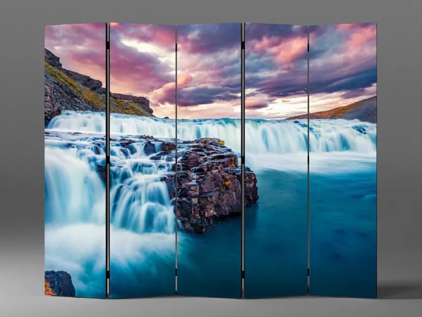 Paraván vodopády island Rozměr: 225 x 180 cm