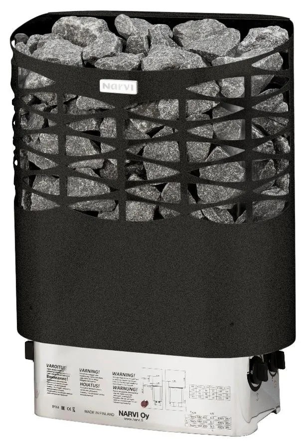 Narvi saunová kamna elektrická NS 600, black