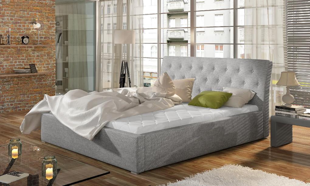 Eltap Čalouněná postel Milano s úložným prostorem Materiál a barva potahu: Jasmine 96 - tmavě šedá, Rozměry (cm): 160x200
