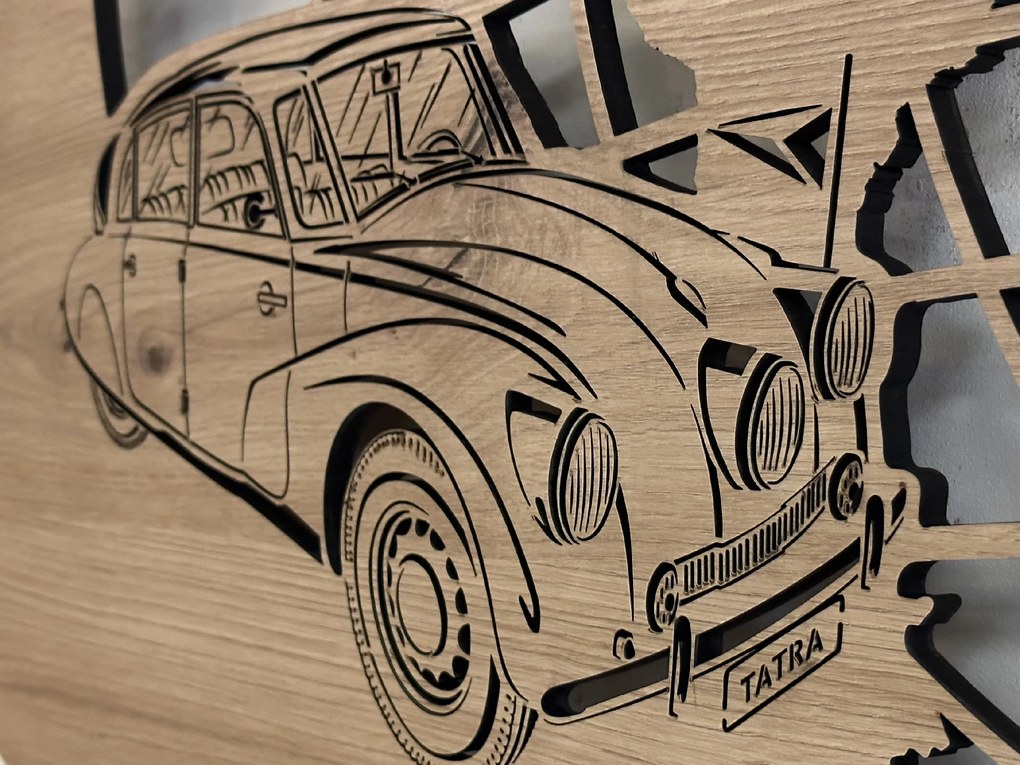 Li-Go "Tatra 87" světelný obraz 230V 110x60cm provedení povrchu: dub světlý