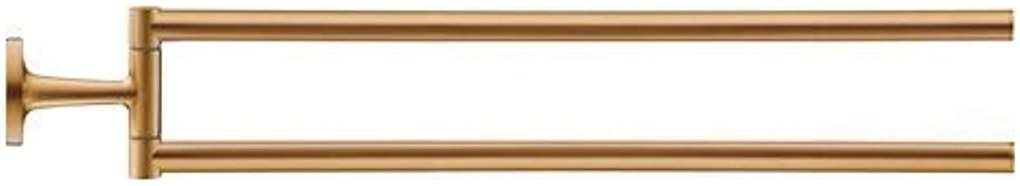 Duravit Starck T - Dvojitý držák ručníků, otočný, délka 47 cm, kartáčovaný bronz 0099410400