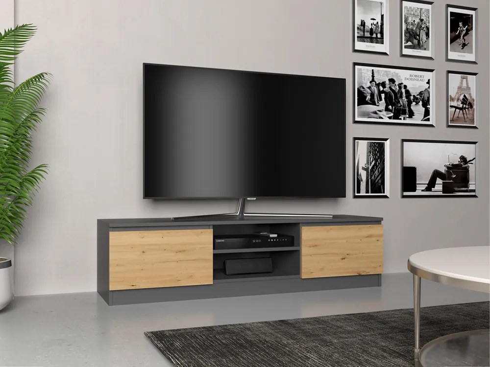 FALCO TV stolek Malvína 140 antracit/dub artisan