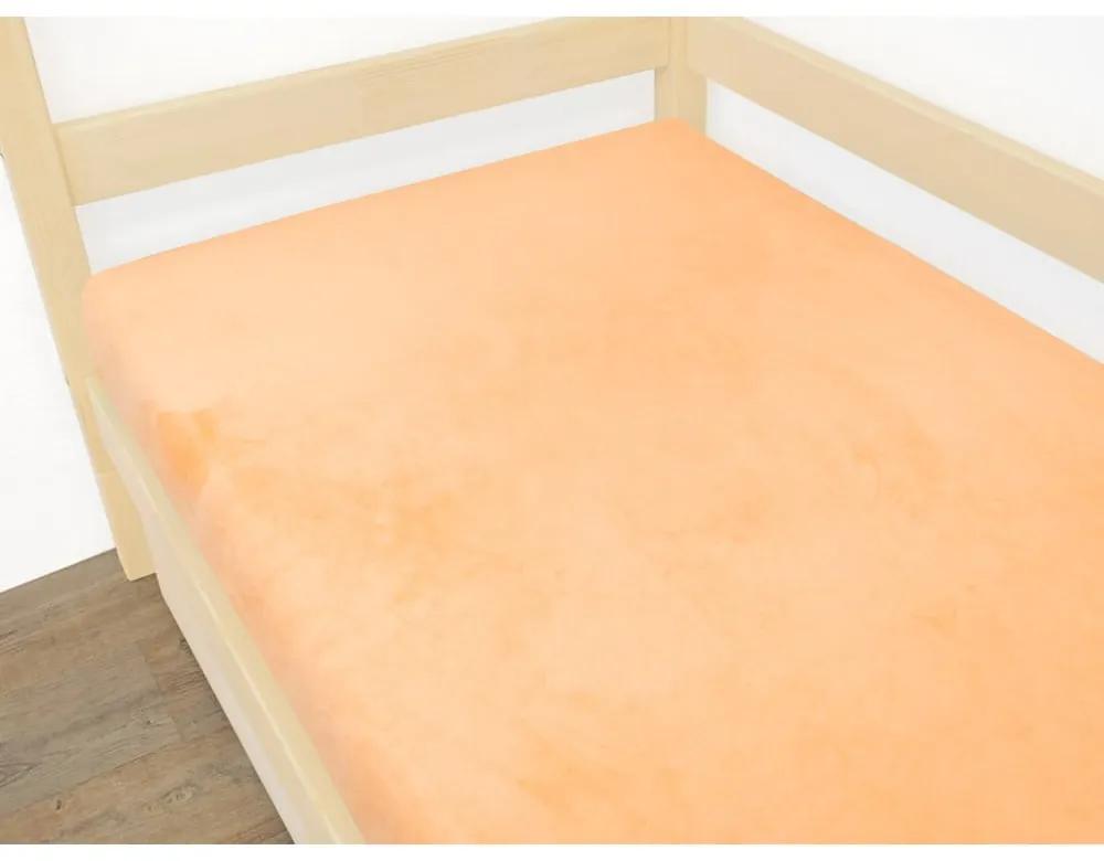 Oranžové prostěradlo z mikroplyše, 80 x 160 cm | BIANO